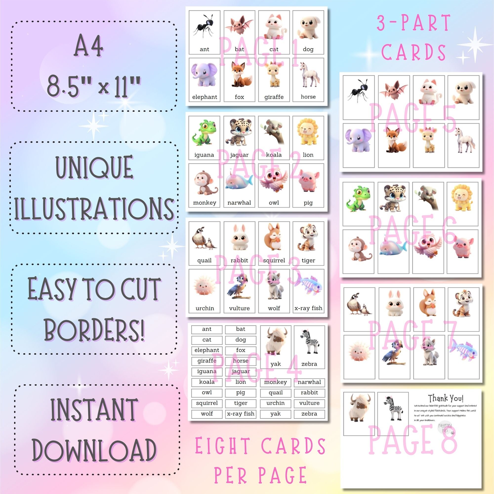 Alphabet Flash Cards Printable | Nature Themed Alphabet Cards ...