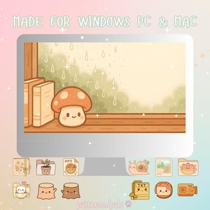 Kawaii Forestcore Desktop Organizer – Cute Icons & Cozy Wallpapers for ...