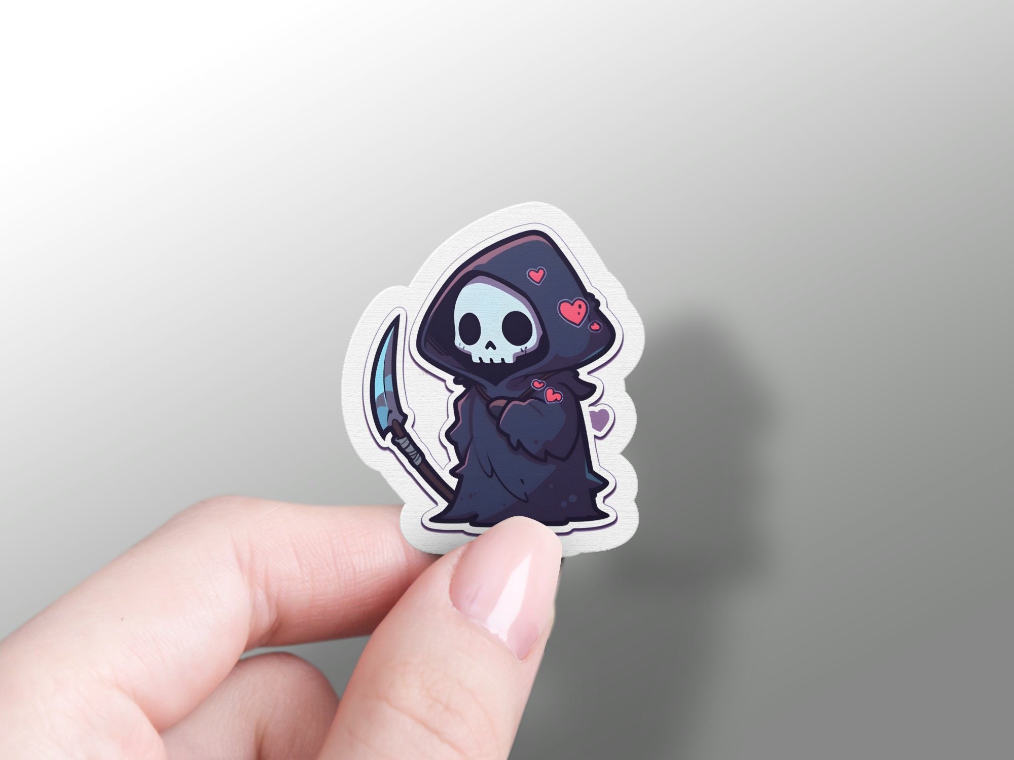 Grim Reaper Sticker Kawaii Sticker Sheet Stoner Stickers Gothic Sticker ...