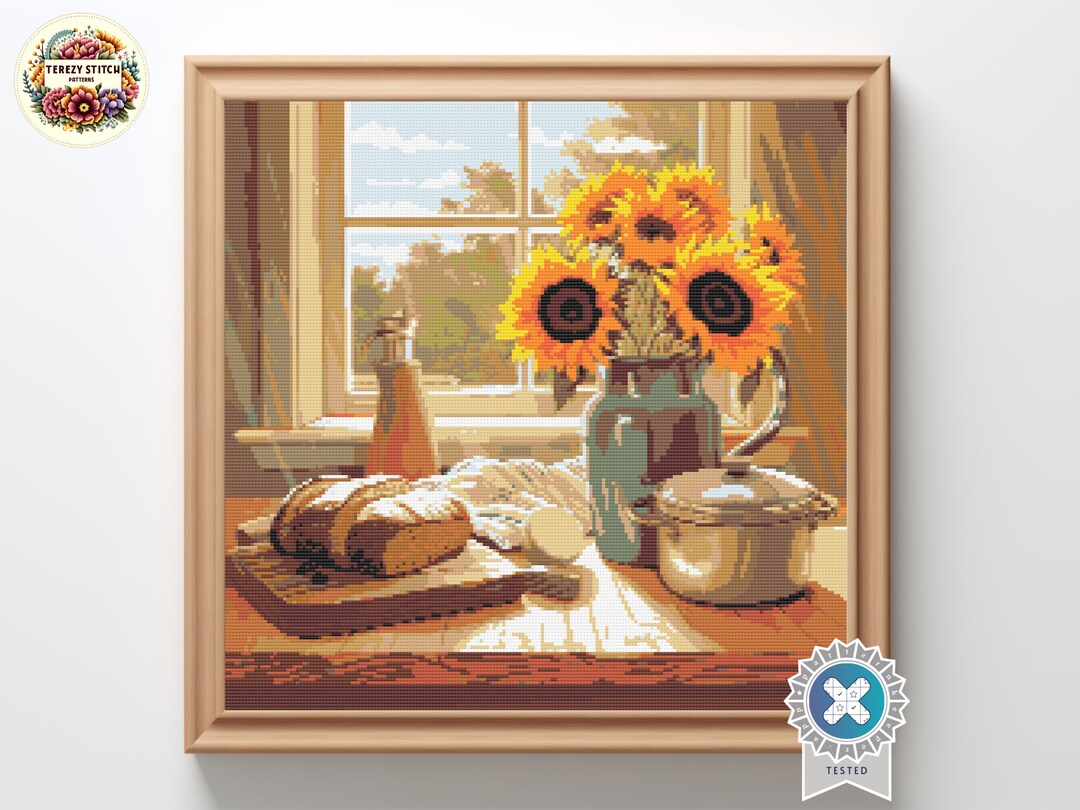 Sunflowers Cross Stitch Pattern. Instant PDF Download, Floral ...