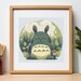 Anime Totoro Cross Stitch Pattern: Kawaii Floral Embroidery (PDF ...