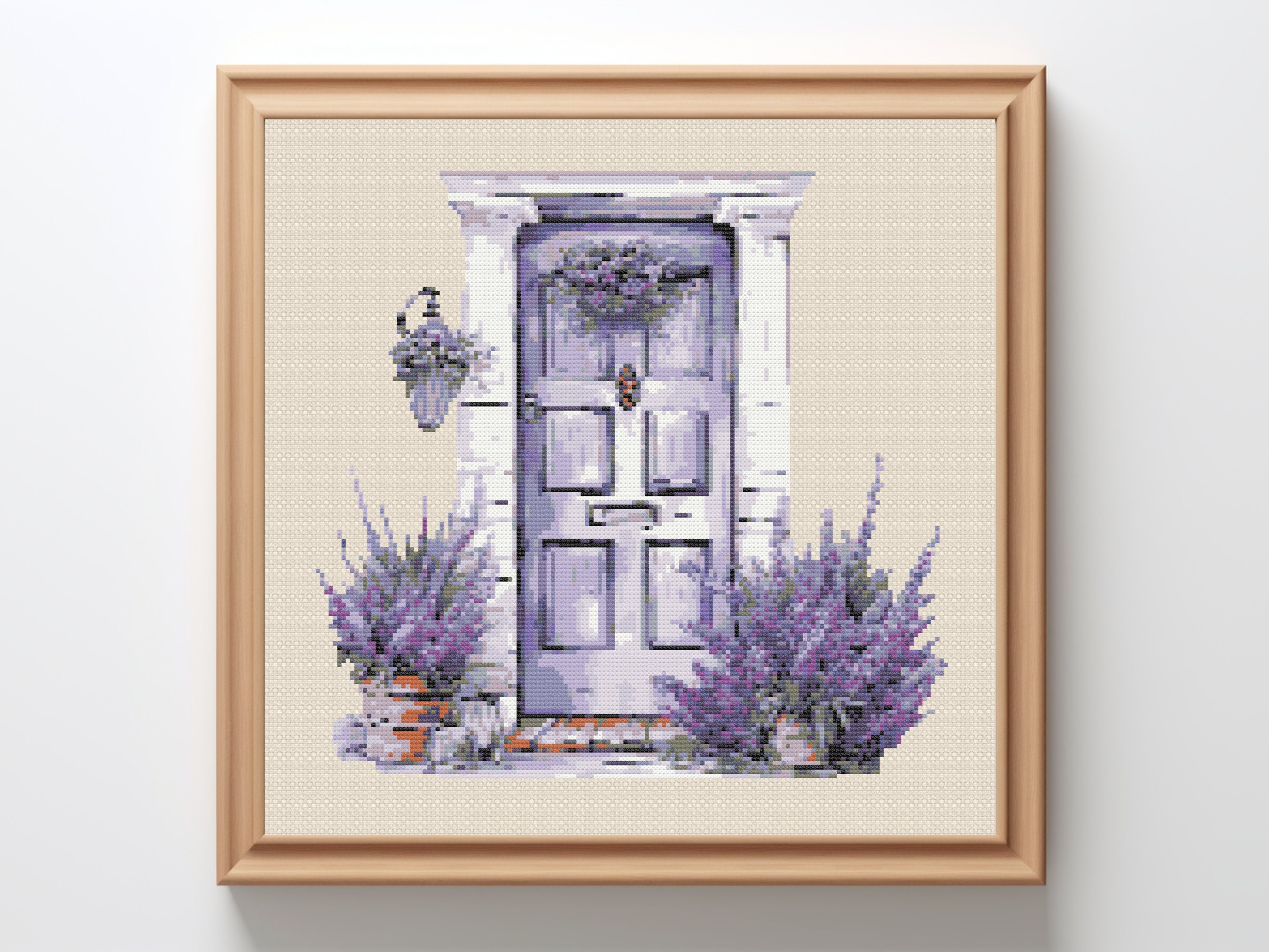Lavender World Digital Cross Stitch Pattern PDF, Floral Cross Stitch ...