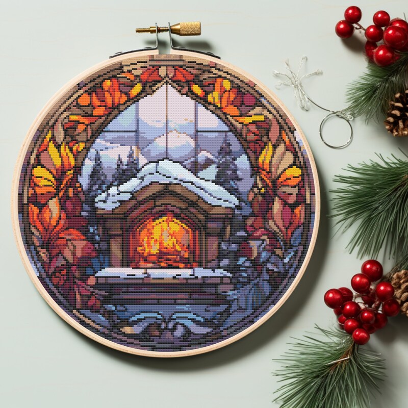 Stained Glass Fireplace - Etsy