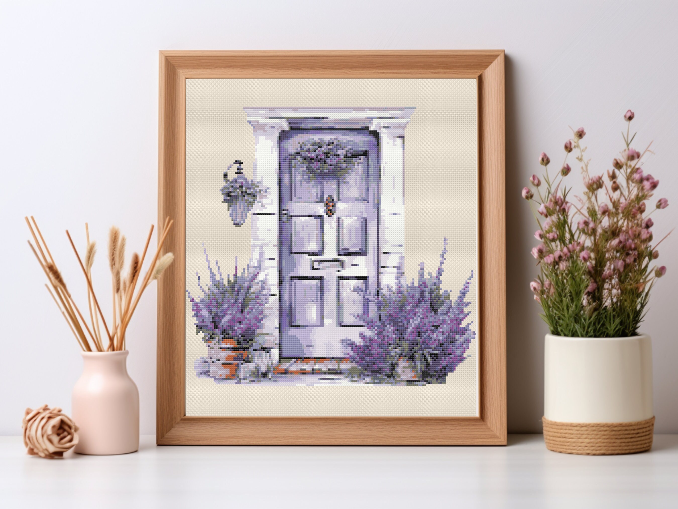 Lavender World Digital Cross Stitch Pattern PDF, Floral Cross Stitch ...