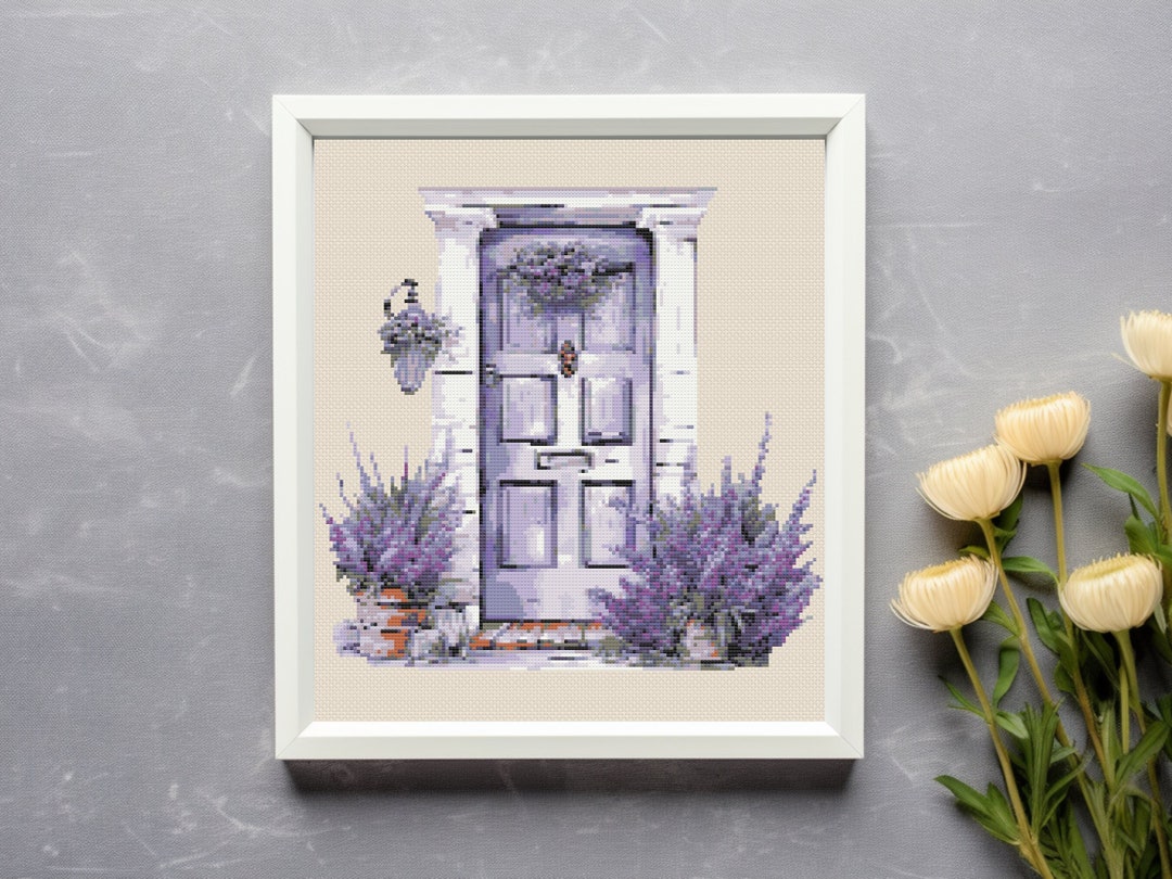 Lavender World Digital Cross Stitch Pattern PDF, Floral Cross Stitch ...