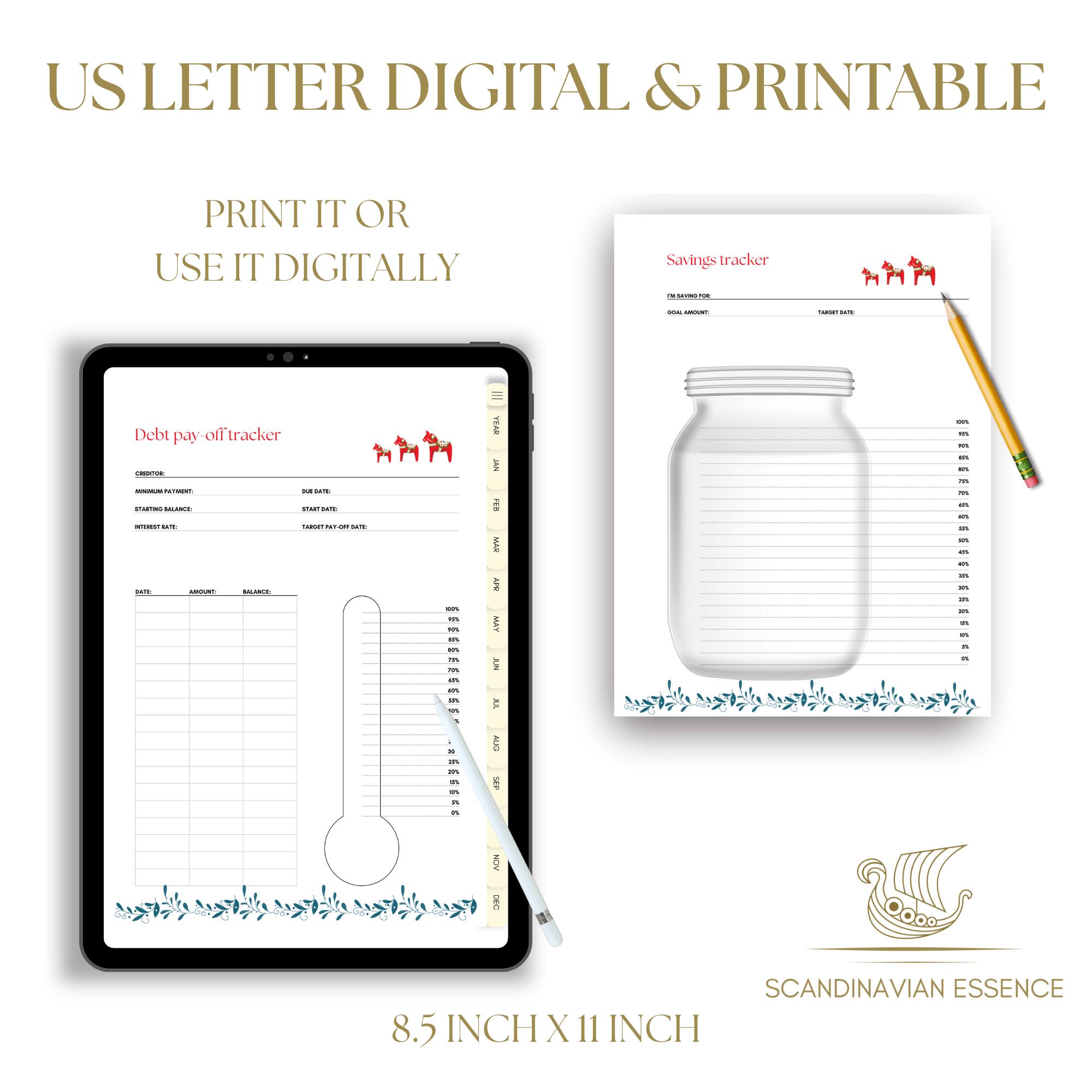 Dala Horse Digital Budget Planner: Hyperlinked Tablet Tool (PDF) - Etsy