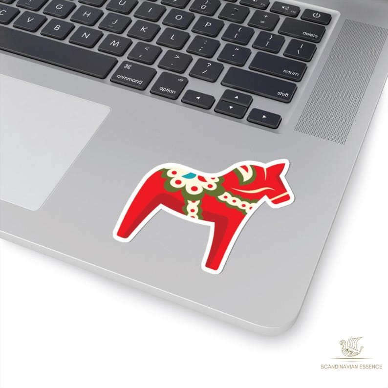 Dala Horse Sticker: Swedish Folk Art Nordic Decal - Etsy