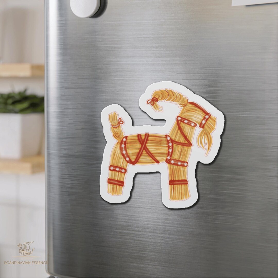 Yule Goat Magnet, Swedish Pagan Fridge Magnet, Scandinavian Home Decor ...