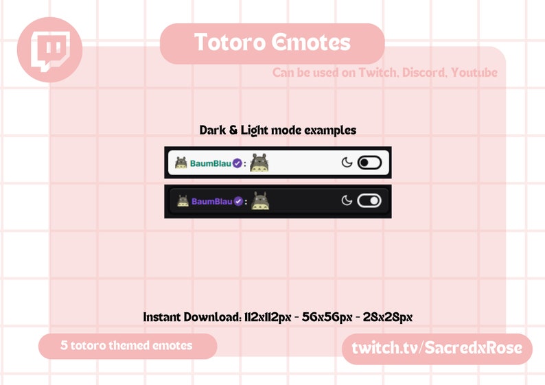 Cute Totoro Twitch Emotes, Totoro Emotes, Twitch Emotes - Etsy Canada