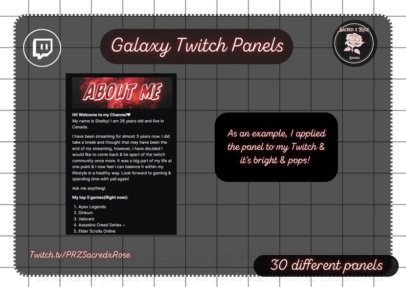 Red Galaxy Twitch Panels - Etsy