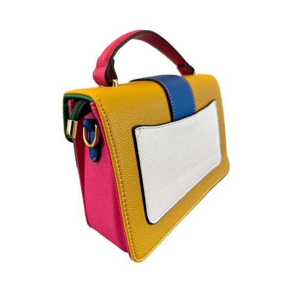 Color Block Handbag - Etsy