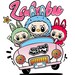 Viral Labubu Artwork Digital Print | Labubu in Car Cute Labubu ...