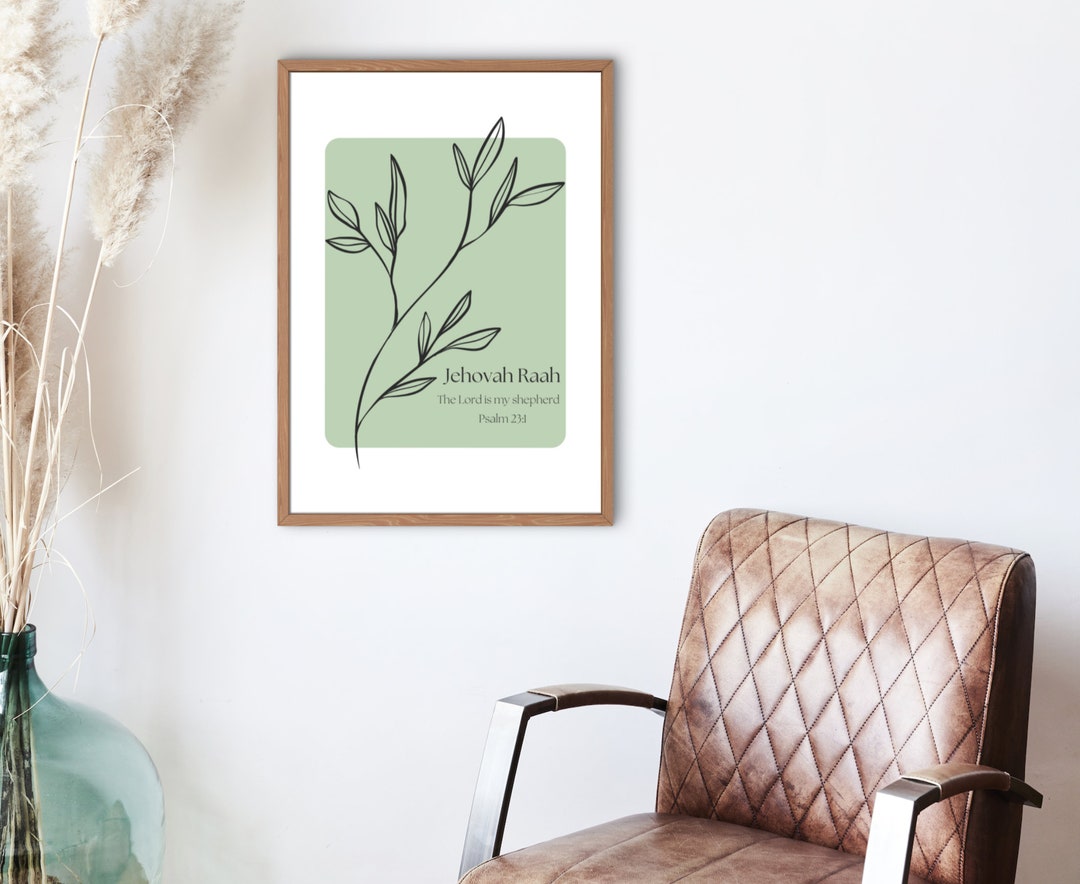 Hebrew Names of God- Jehovah Raah-- Colorblock Series-- Bible Verse ...