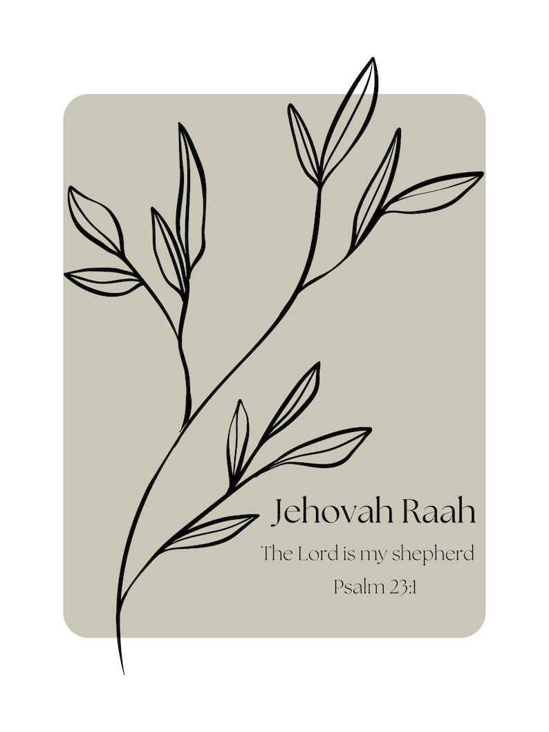 Jehovah Raah- Hebrew Names of God- - Neutral Series-- Bible Verse ...