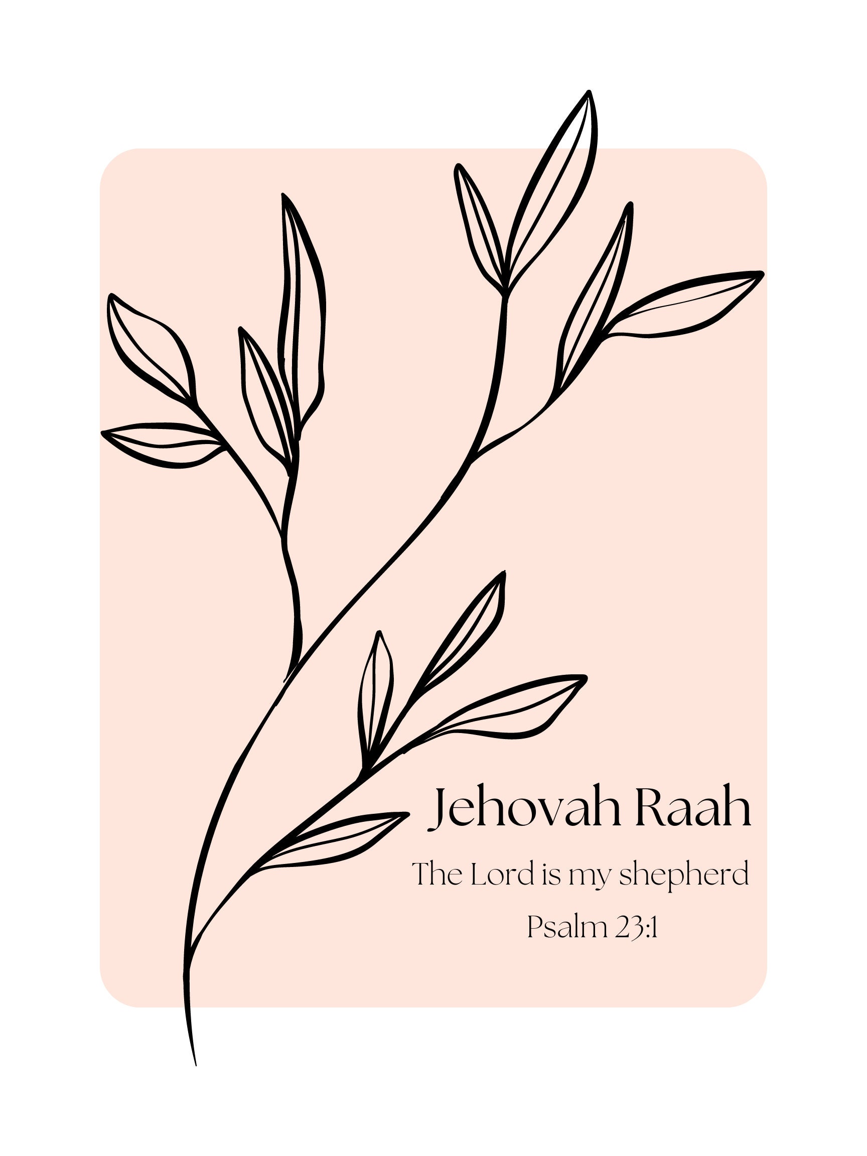 Hebrew Names of God Jehovah Raah Colorblock Series Bible Verse ...