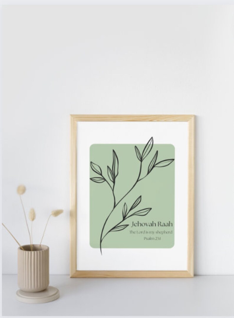 Hebrew Names of God Jehovah Raah Colorblock Series Bible Verse ...