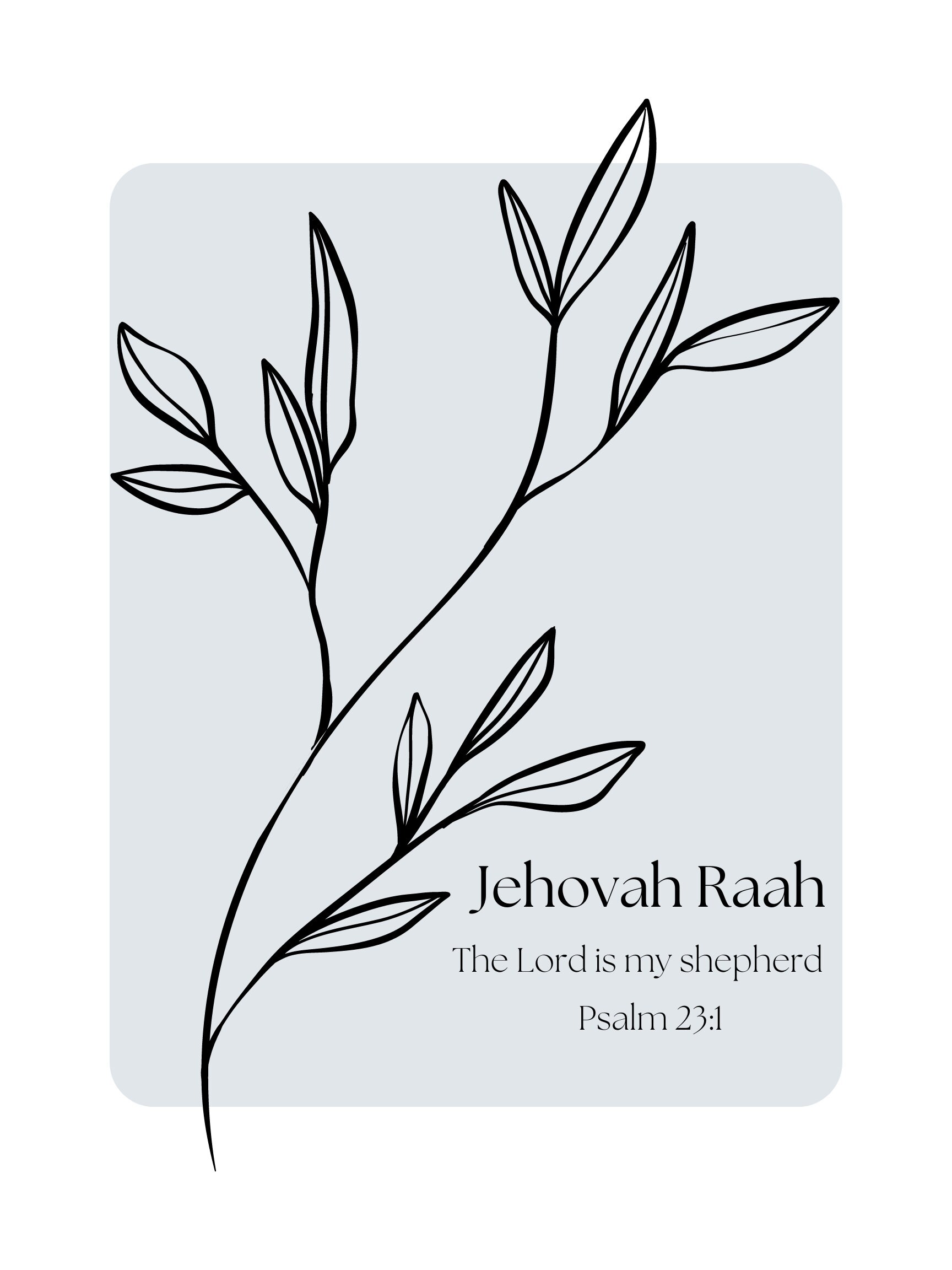 Jehovah Raah- Hebrew Names of God- - Neutral Series-- Bible Verse ...
