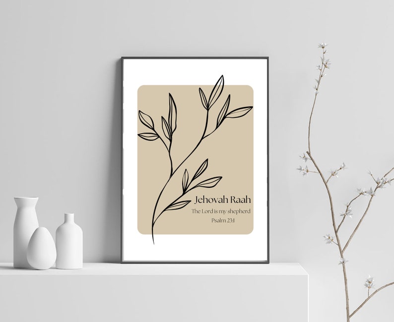 Jehovah Raah- Hebrew Names of God- - Neutral Series-- Bible Verse ...