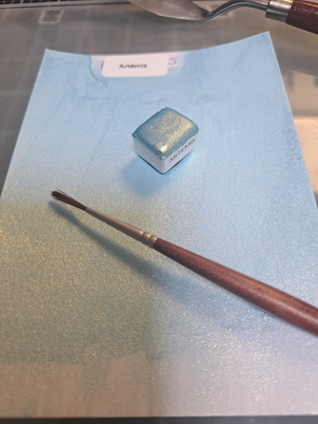 Artemis Handmade Shiny Mica Watercolor Half Pan - Etsy