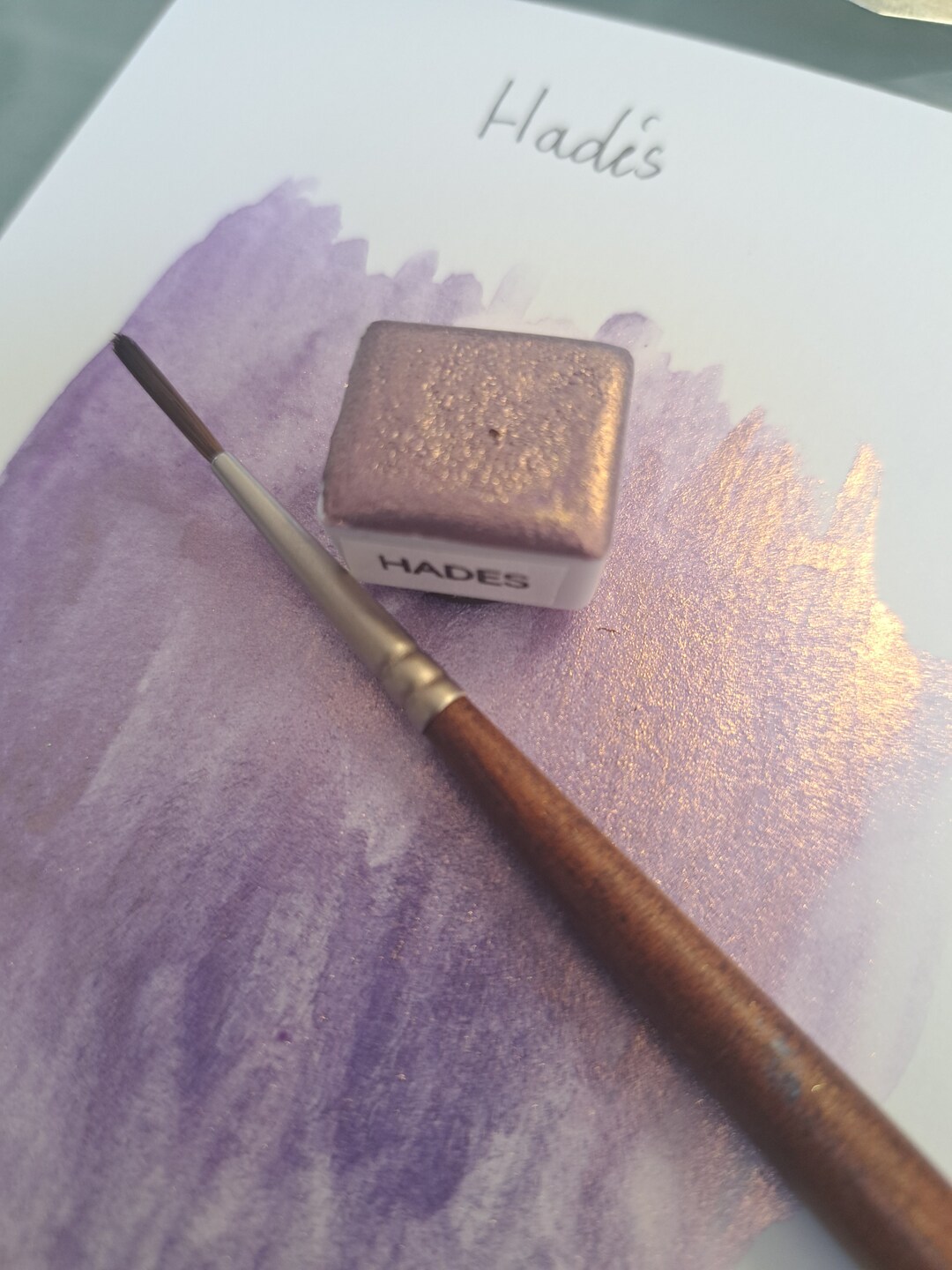 HADES Handmade Shiny Mica Watercolor Half Pan - Etsy