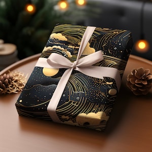 Dreamy Gold Gift Wrap, Unique Wrapping Paper, Premium Paper for ...