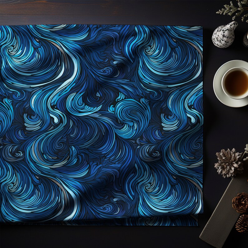 Deep Blue Gift Wrapping Paper Christmas Birthday | Elegant Luxury Gift ...