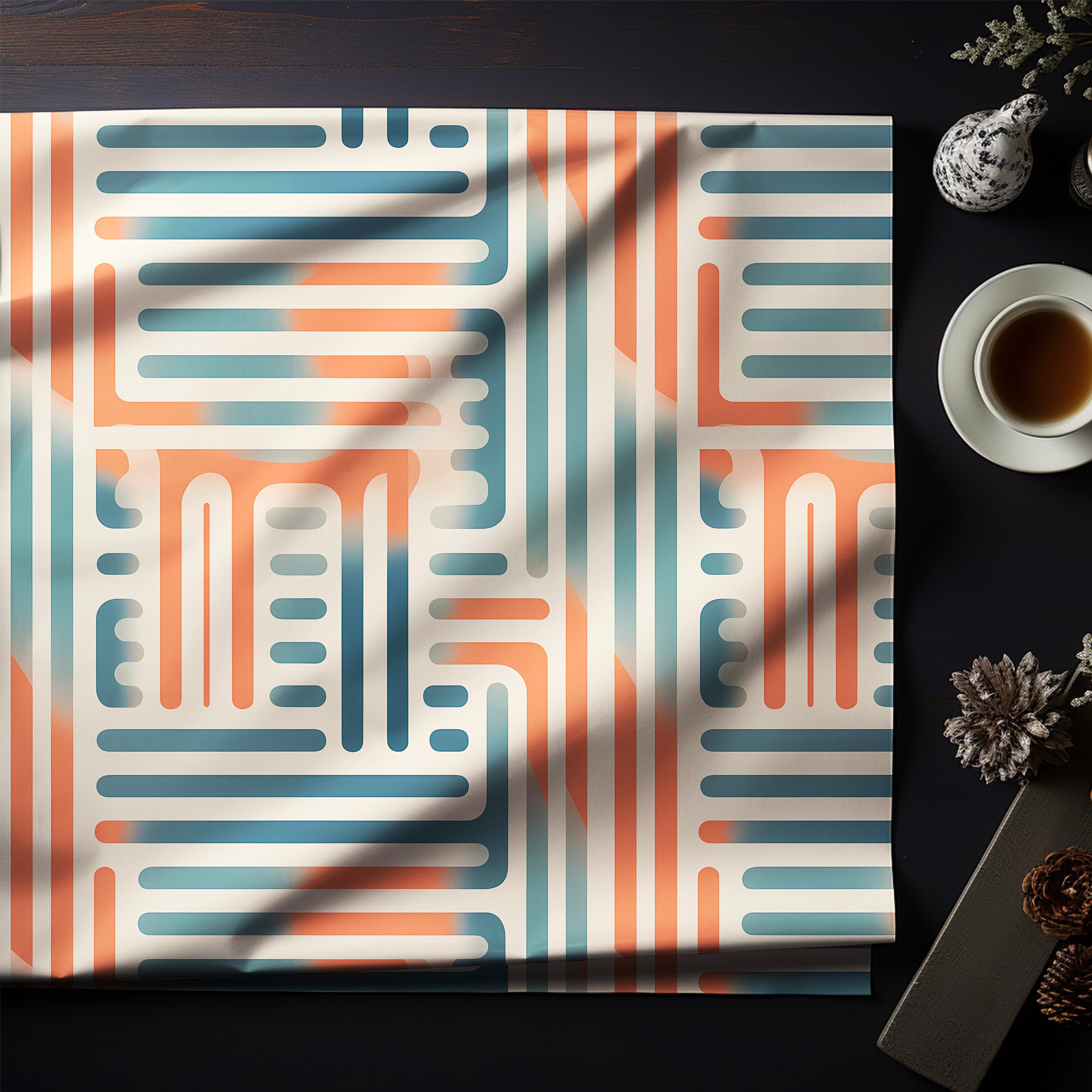 Retro Orange Gift Wrap, Unique Wrapping Paper, Premium Paper for ...