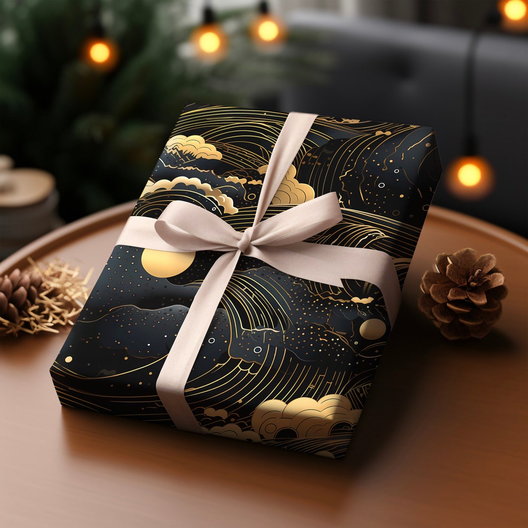 Dreamy Gold Gift Wrap, Unique Wrapping Paper, Premium Paper for ...