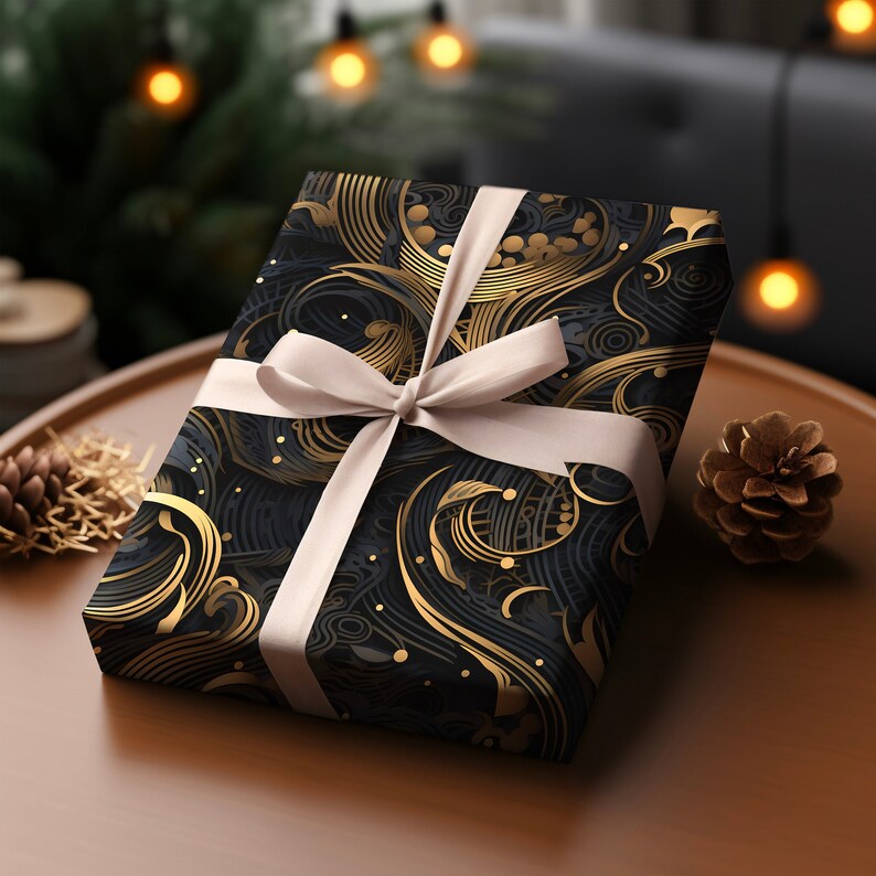 Abstract Luxury Gift Wrap Unique Wrapping Paper Premium - Etsy