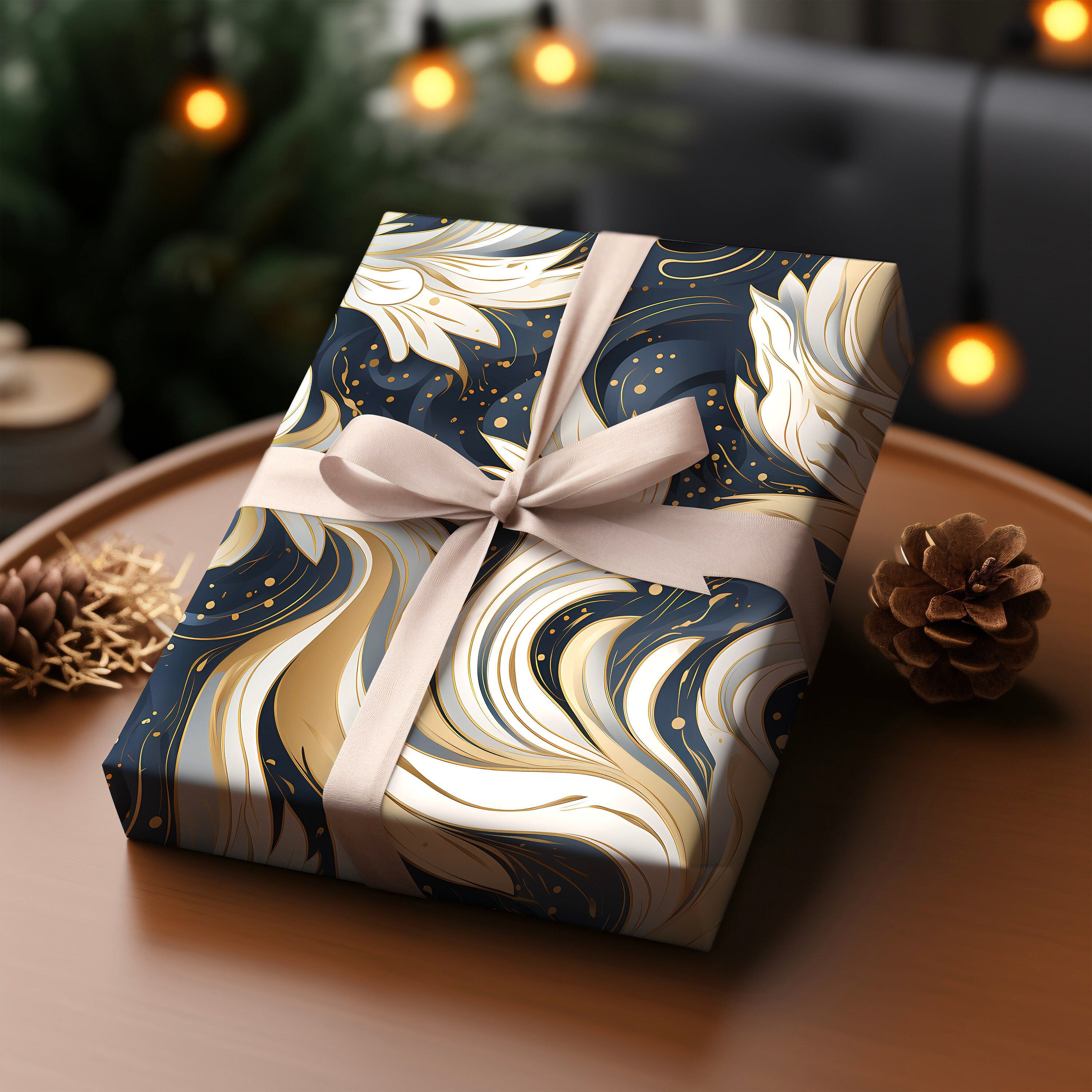 Luxury Gold, Vibrant Gift Wrap, Unique Wrapping Paper, Premium Paper ...