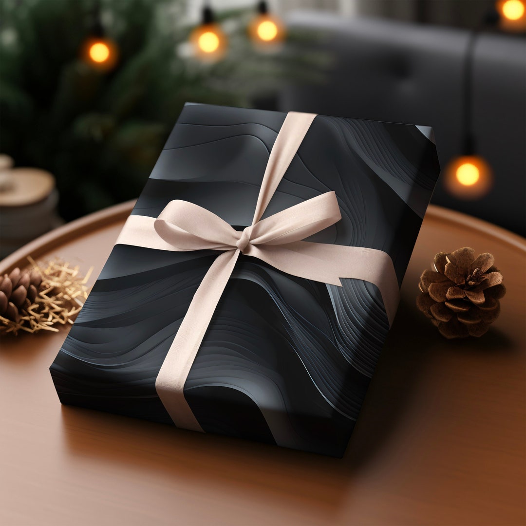 Wavy Slate, Vibrant Gift Wrap, Unique Wrapping Paper, Premium Paper for ...