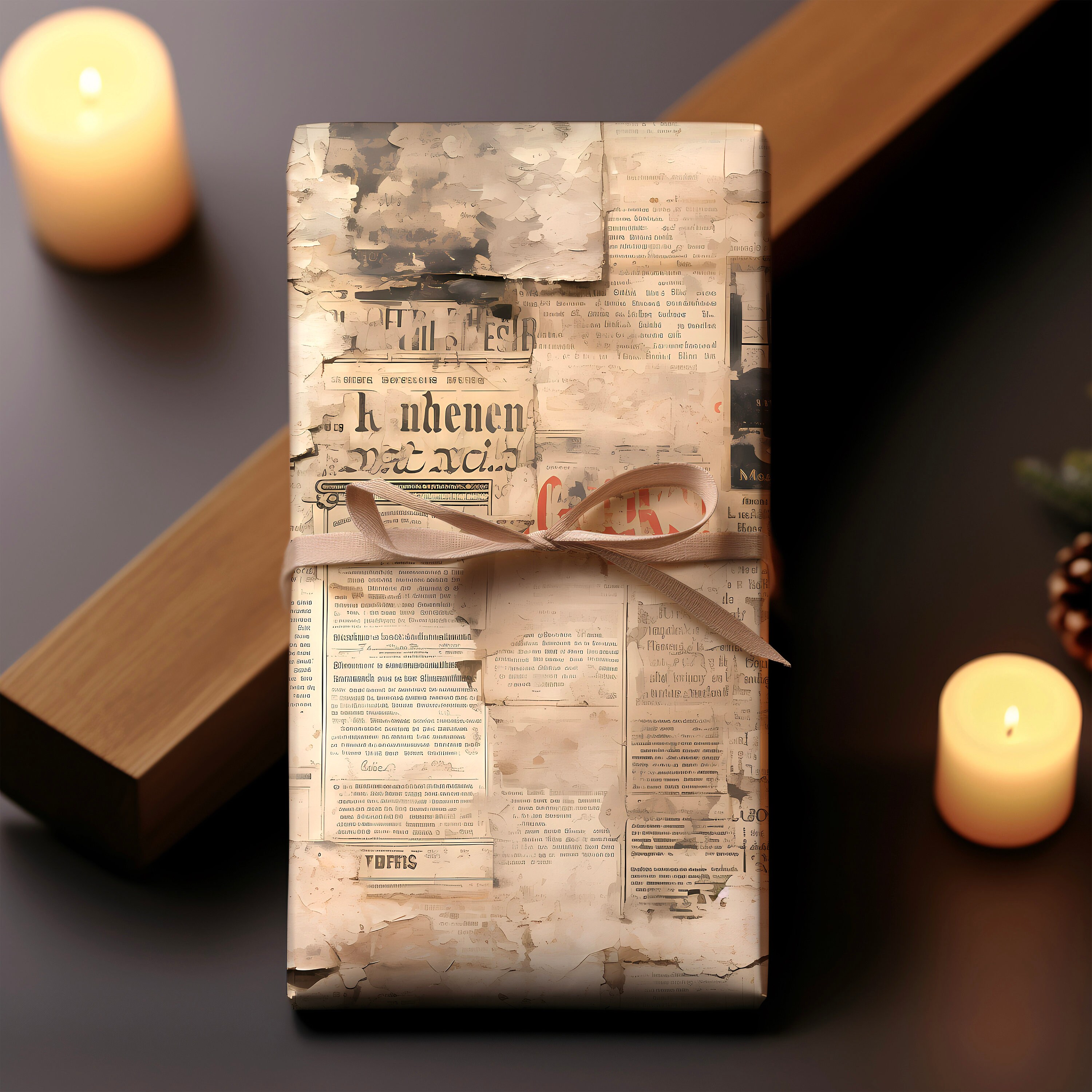 Rustic Newspaper Vibrant Gift Wrap Unique Wrapping Paper - Etsy