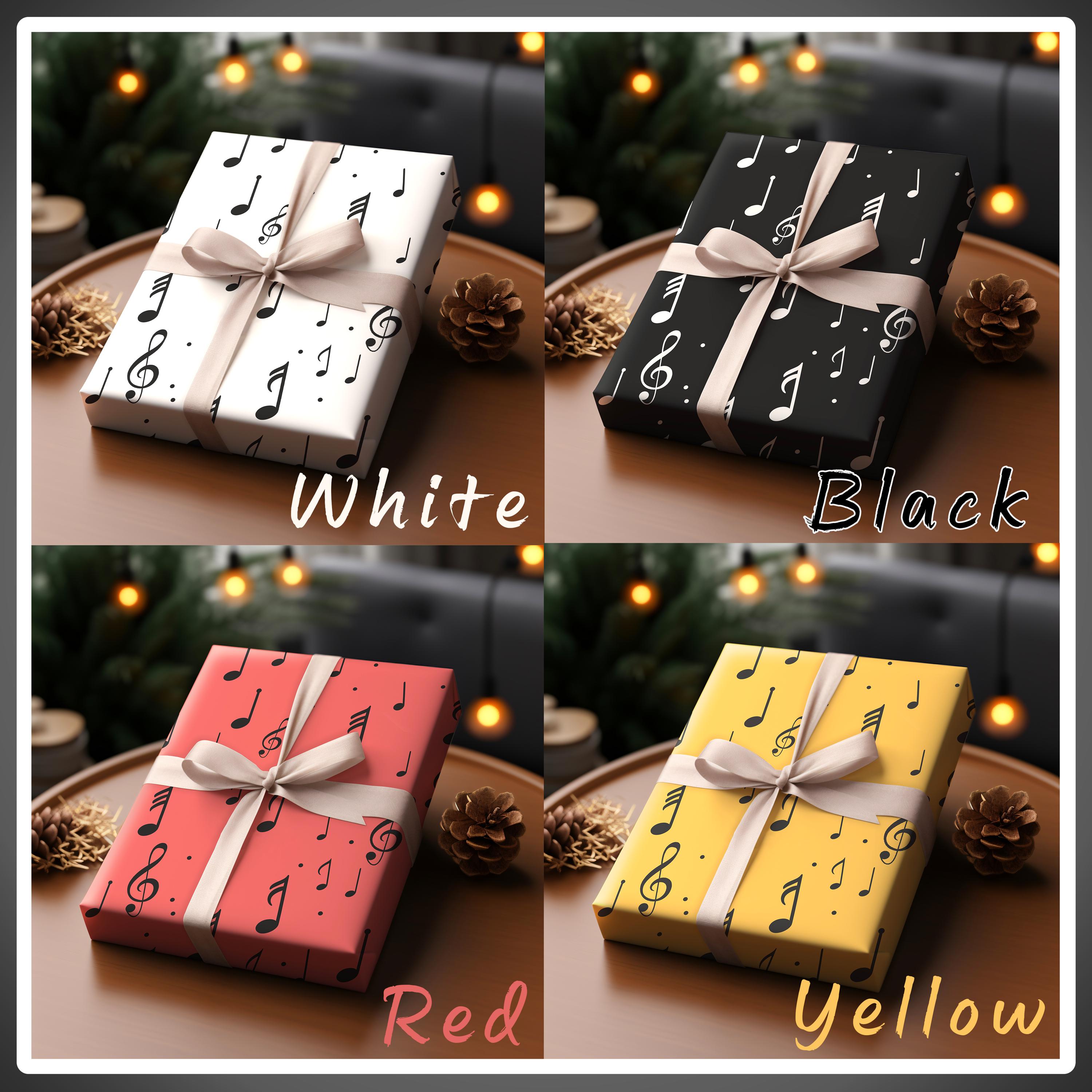 Music Note Gift Wrapping Paper Minimal Gift Wrap| Color Variations ...