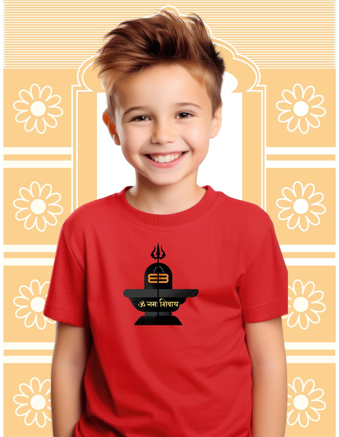 Shiva Linga With Trident Tee for Kids, Cosmic Pillar of Light and ...