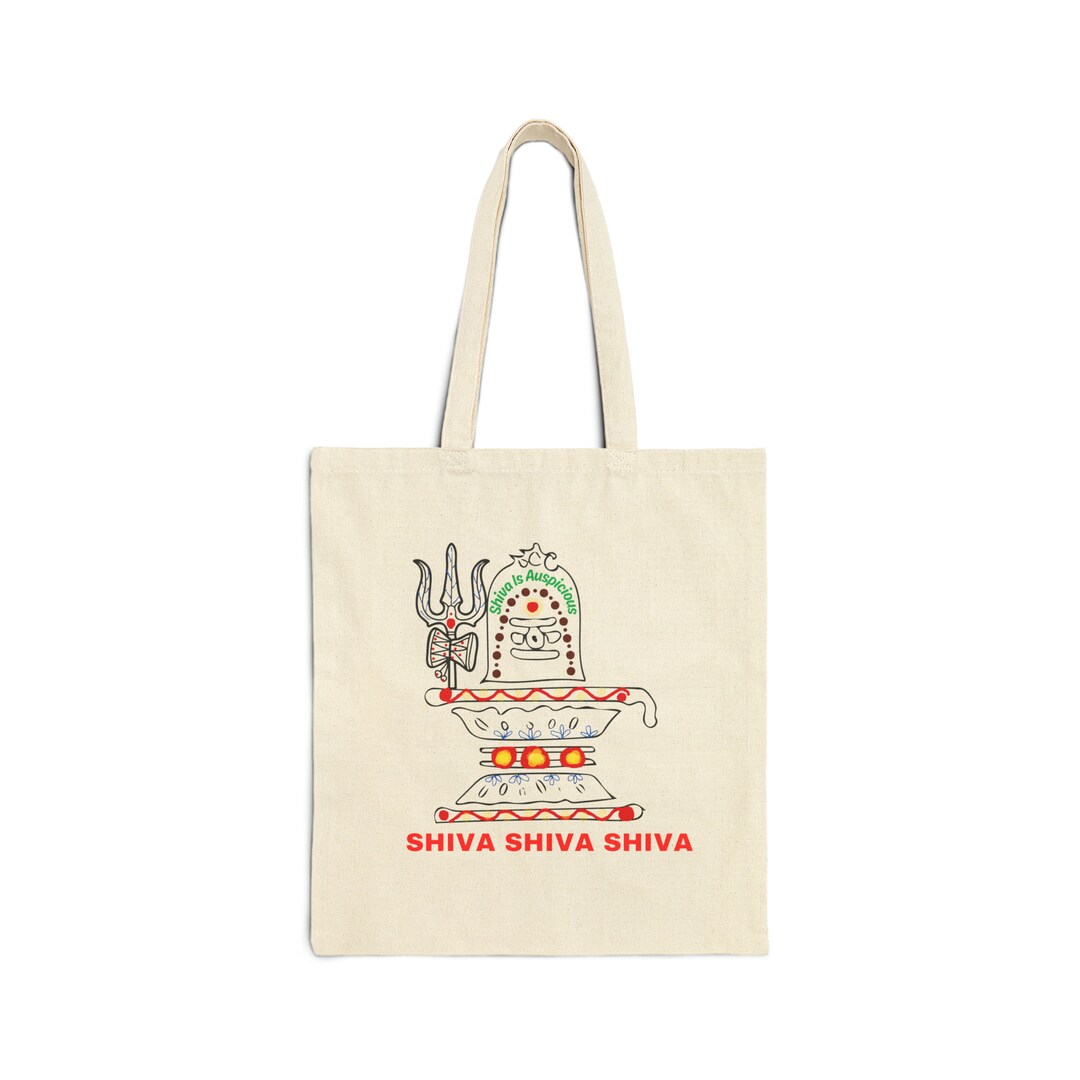 Shiva Linga Tote Bag, Lord Shiva, Shiva With Flower, Mahashivaratri ...