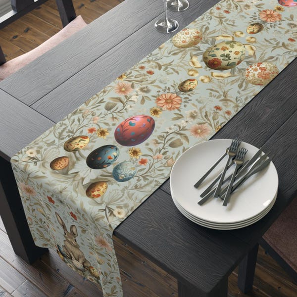 Blue Table Runner - Etsy