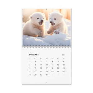 Wall Calendar 2024 Cute Baby Wildlife Baby Animals Calendar 11x8.5 ...
