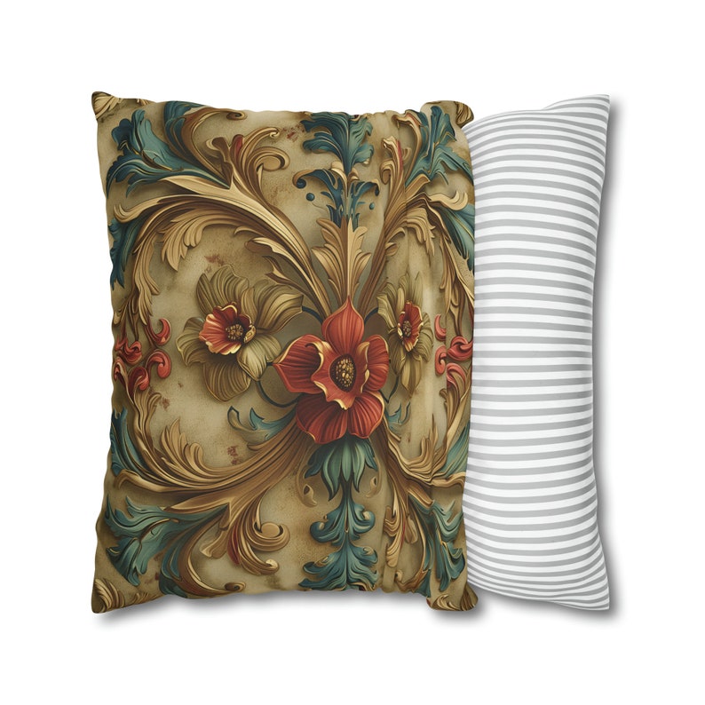 Classic Italian Style Pillow Cover Renaissance & Baroque Flourishes in ...