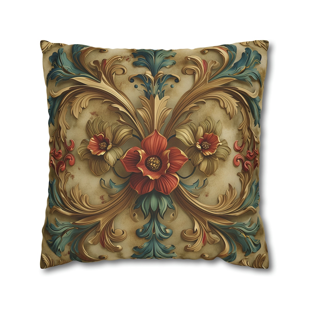 Classic Italian Style Pillow Cover | Renaissance & Baroque Flourishes ...