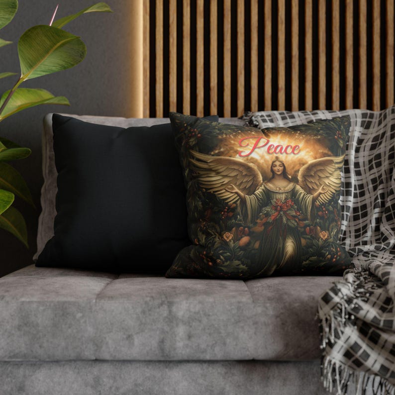William Morris Inspired Angel Wing Pillow Cover: Divine Guardian ...