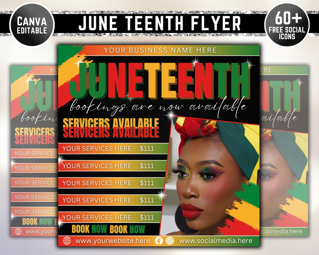 Juneteenth Booking Flyer, Juneteenth Special Flyer, June Booking Flyer ... Juneteenth Booking Flyer, Juneteenth Special Flyer, June Booking Flyer ...