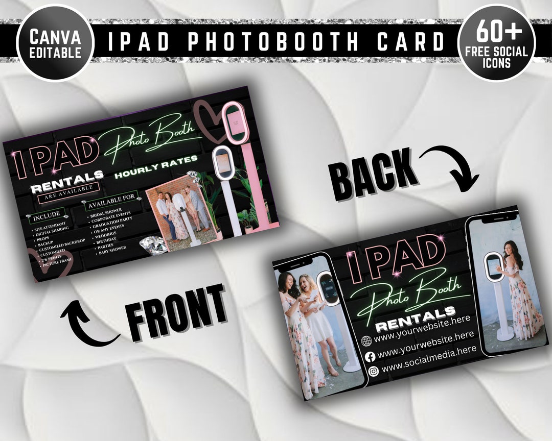 IPad Photobooth Business Card 2024, Business Card, DIY Canva Business ...