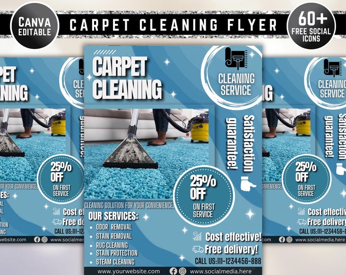 Carpet Cleaning Service Flyer, Cleaning Company Flyer, Rug Cleaning ...