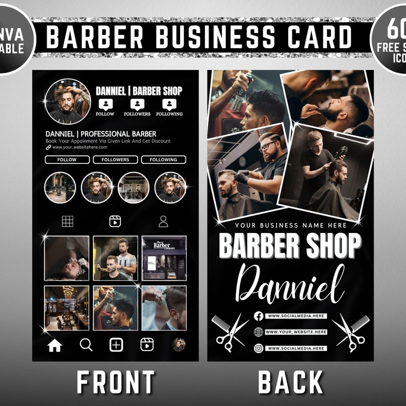 Barber Business Card - Etsy