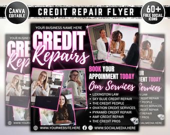 DIY Credit Repair Masterclass Flyer, Editable on Canva, Tax, Bills ...