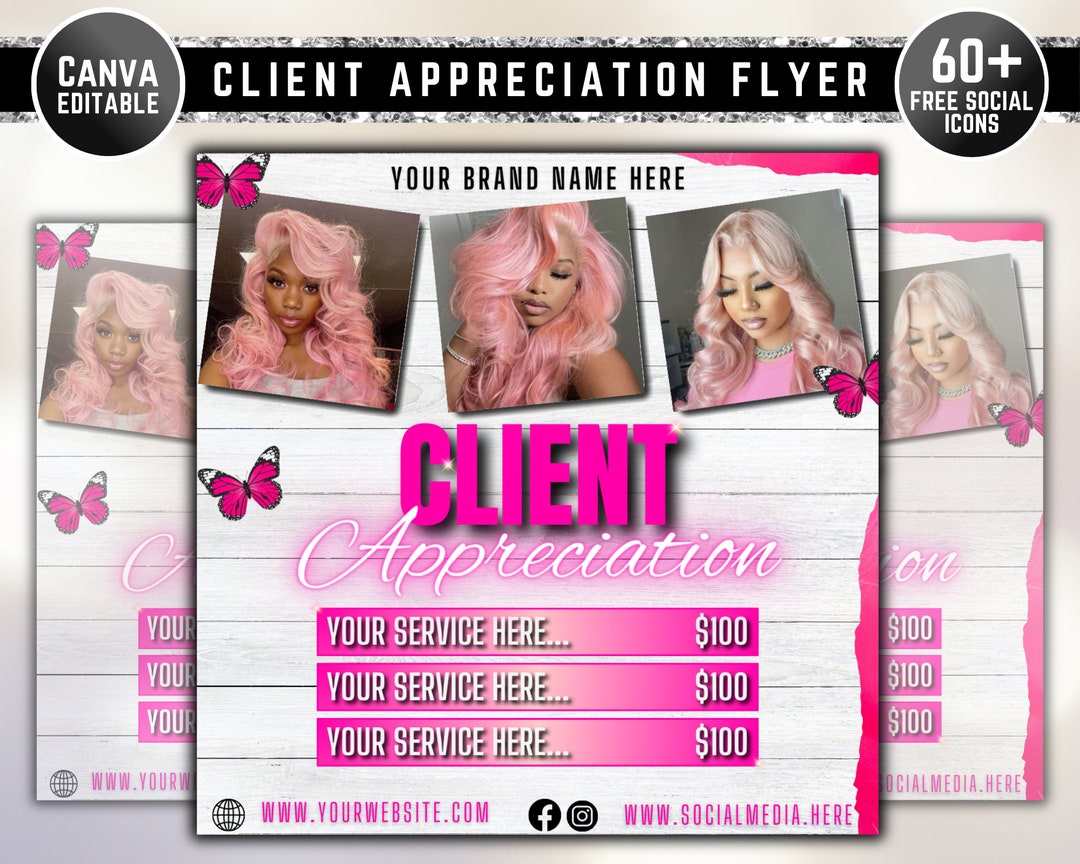 Client Appreciation Flyer, Customer Deals Flyer, DIY Flyer Template ...