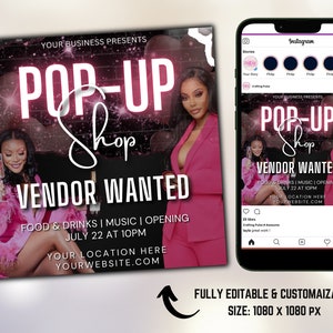 Pop up Shop Flyer, DIY Pop up Shop Flyer, Pop up Shop Template ...