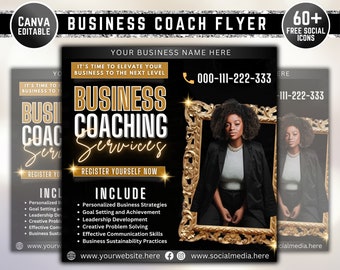 Business Flyer Template, Business Coach Flyer, Business Coaching ...
