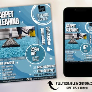 Carpet Cleaning Service Flyer, Cleaning Company Flyer, Rug Cleaning ...