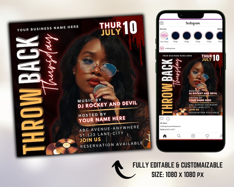 2000's Throwback Party Flyer, Old School, Hip Hop Flyer, Event Club ...